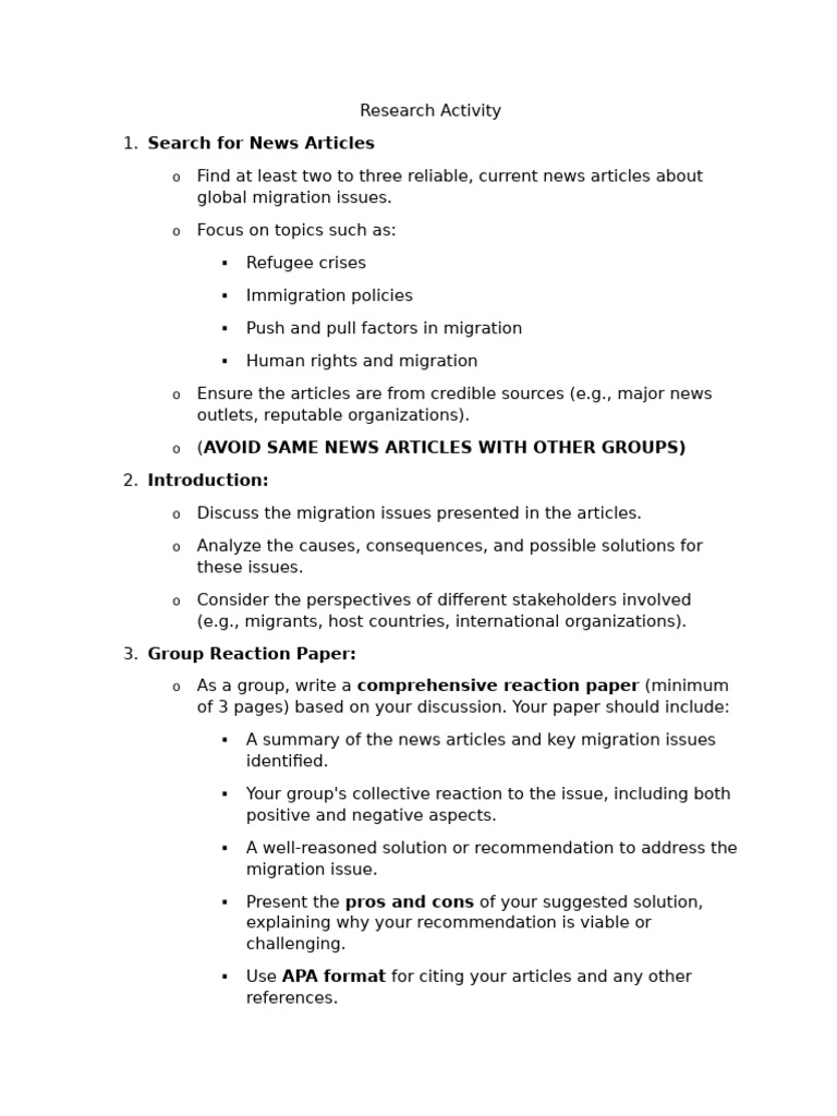 Individual and Group Activity | PDF