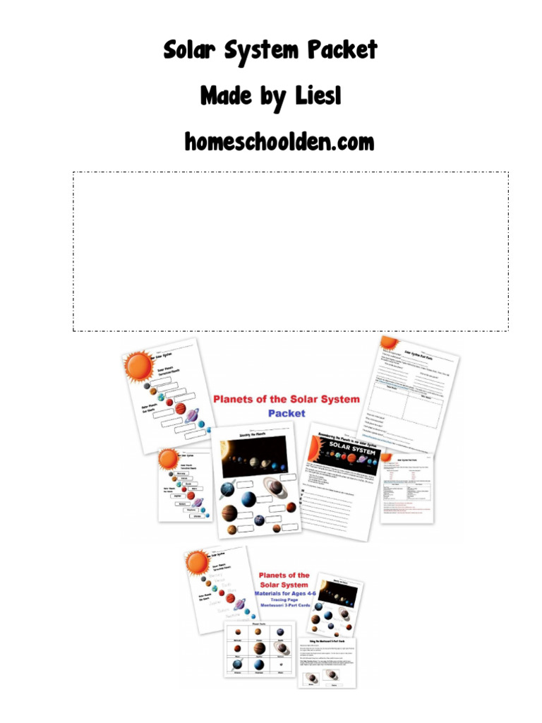 Solar System Worksheets | PDF