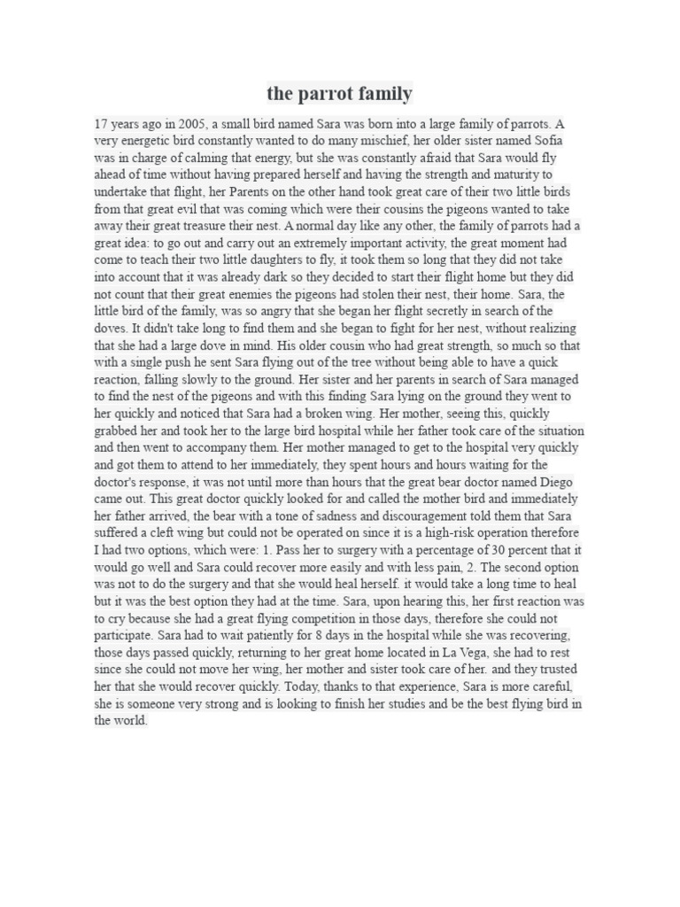 The Parrot Family | PDF