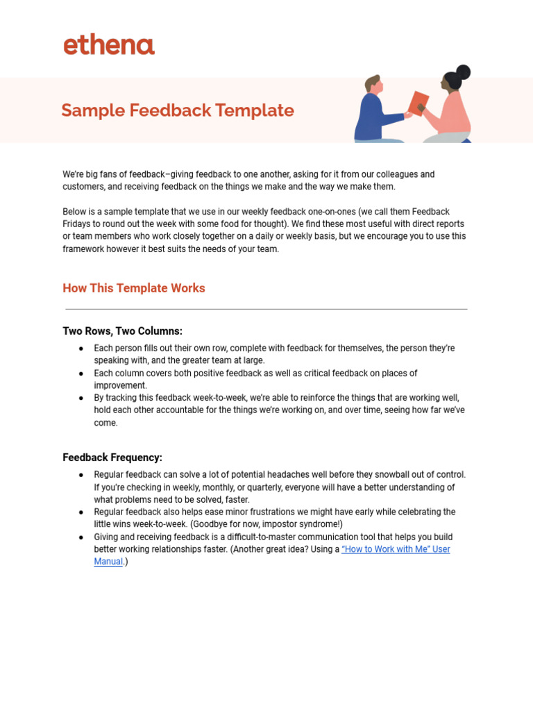 Ethena - Feedback Friday Template | PDF