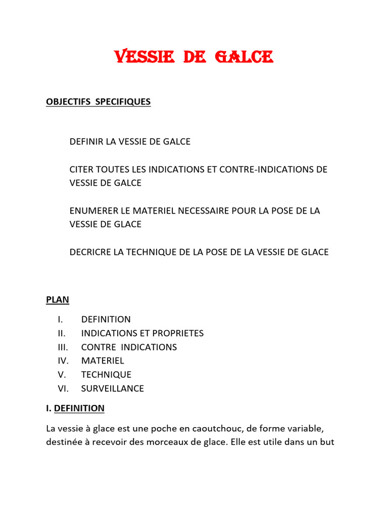 Vessie de Galce | PDF