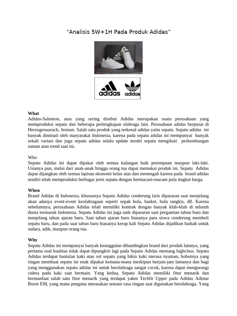 Contoh Analisa 5W Produk Brand | PDF