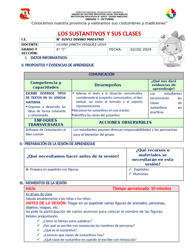 El Sustantivo | PDF | Sustantivo | Aprendizaje