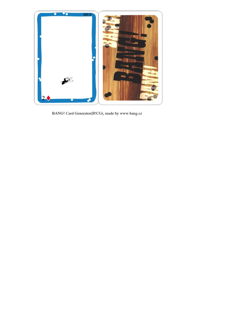 BANG! Card Generator (B!CG), Made by WWW - Bang.cz | PDF
