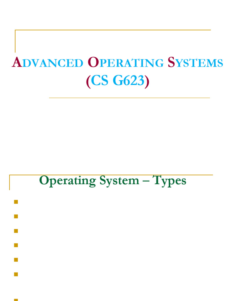 AOS Lect 02 Introduction | PDF