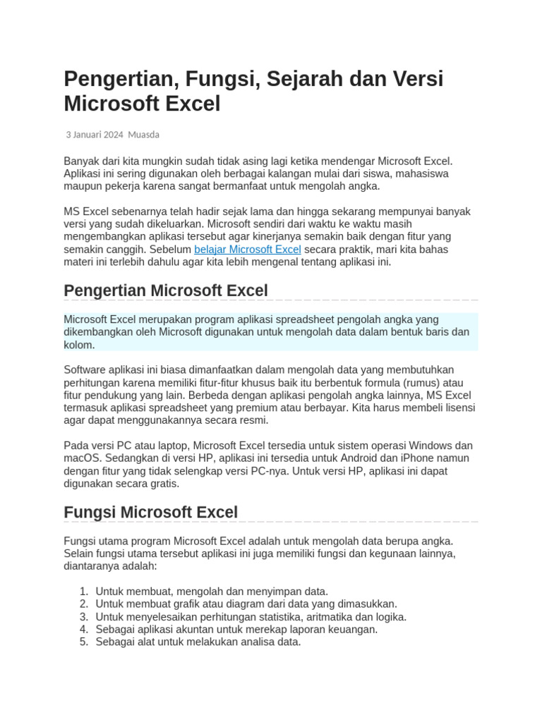 Materi Pratek Exel | PDF | Microsoft Excel | Visual Basic For Applications