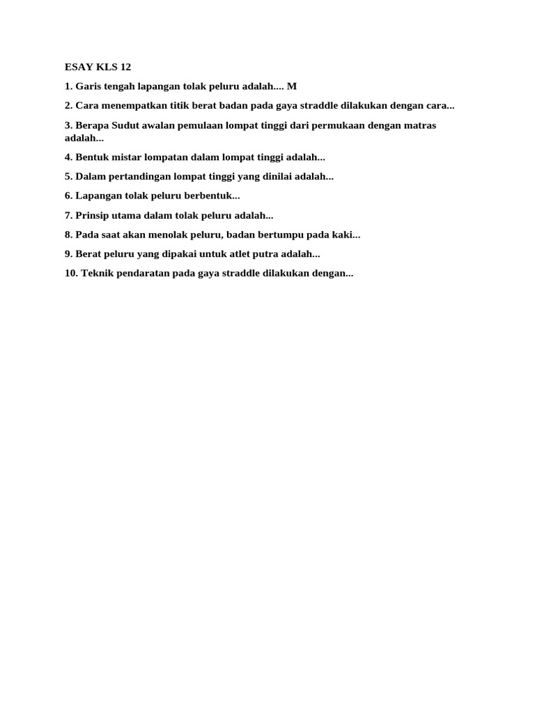 Esay KLS 12 | PDF