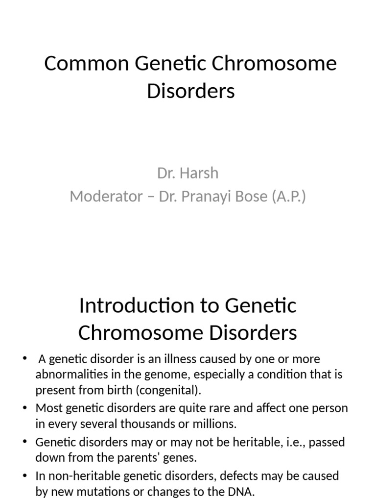Genetic Disorders Presentation | PDF