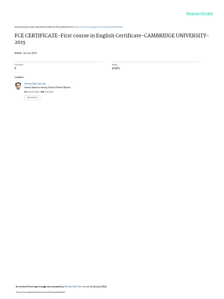 FCE | PDF