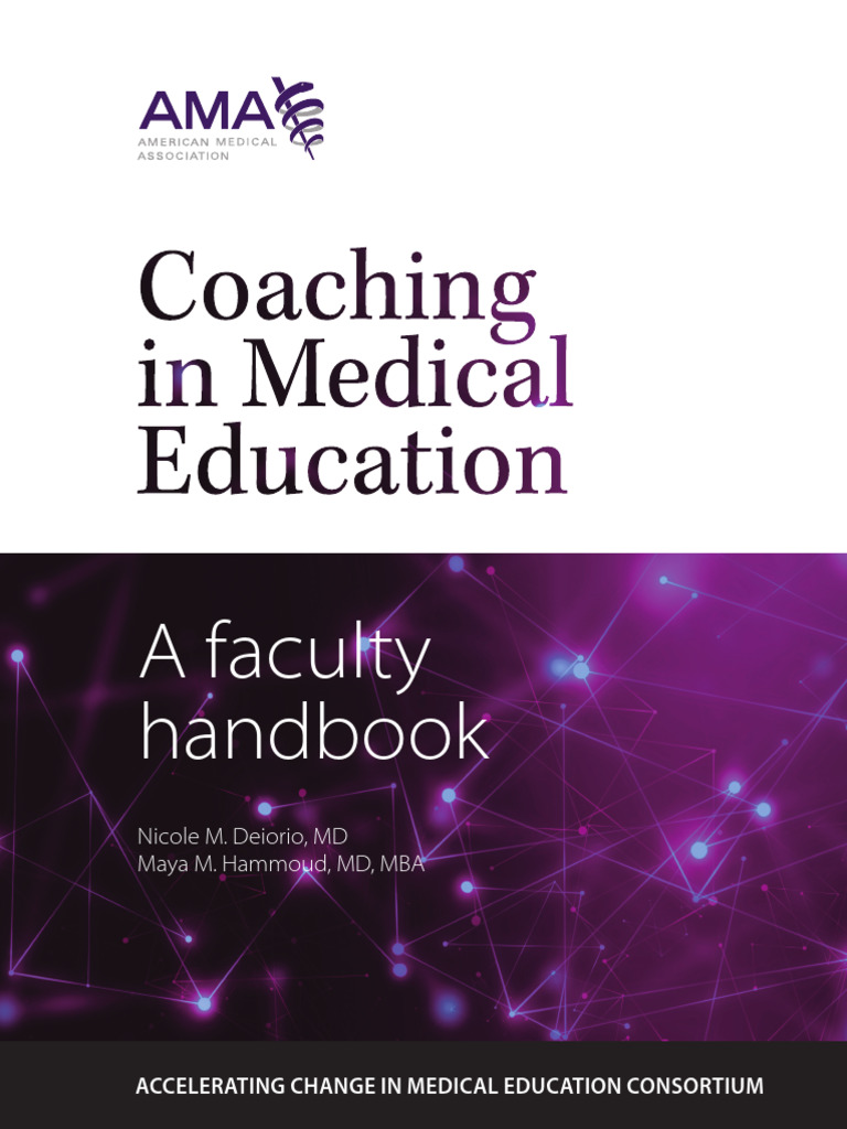 Coaching Medical Education Faculty Handbook 1 | PDF | Mentorship | Learning