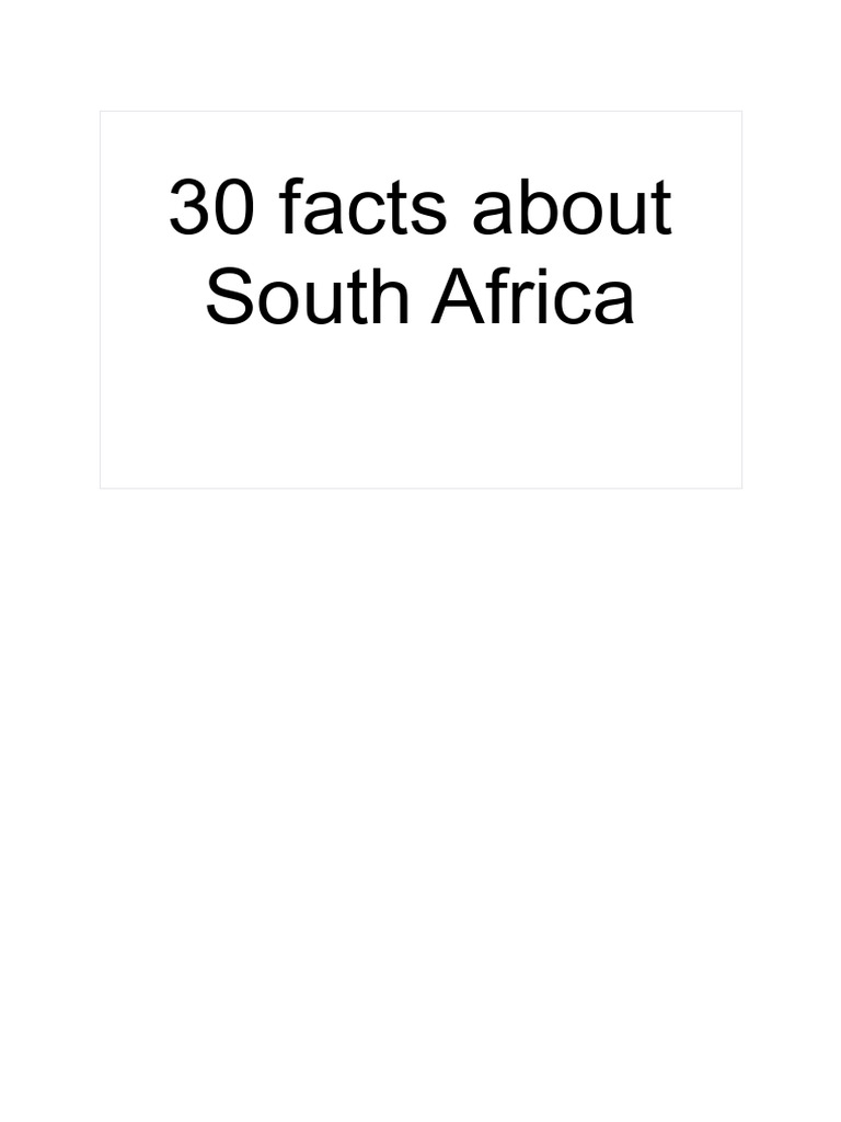 About South Africa 607 | PDF