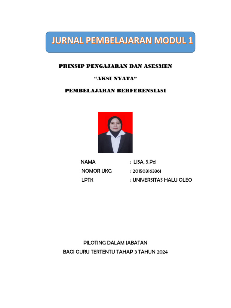 Jurnal Modul 1 Prinsip Pengajaran Dan Asesmen | PDF