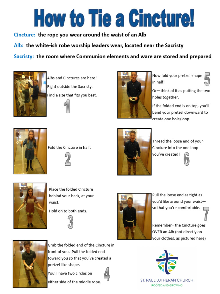 How to Tie a Cincture for Albs | PDF