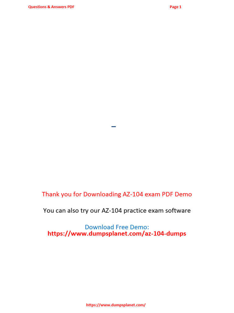 Az 104 Demo | PDF