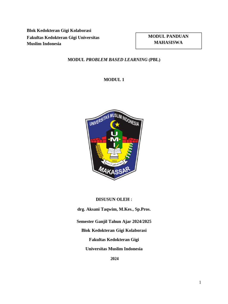 Modul Mhs PBL KGK | PDF