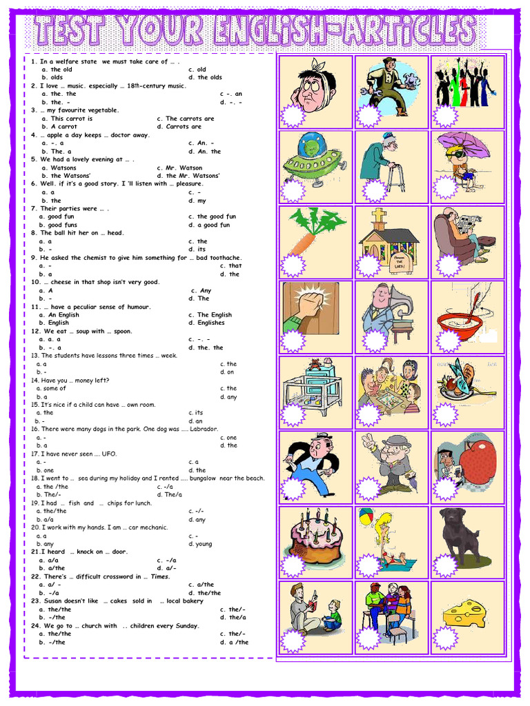 Articles Test | PDF