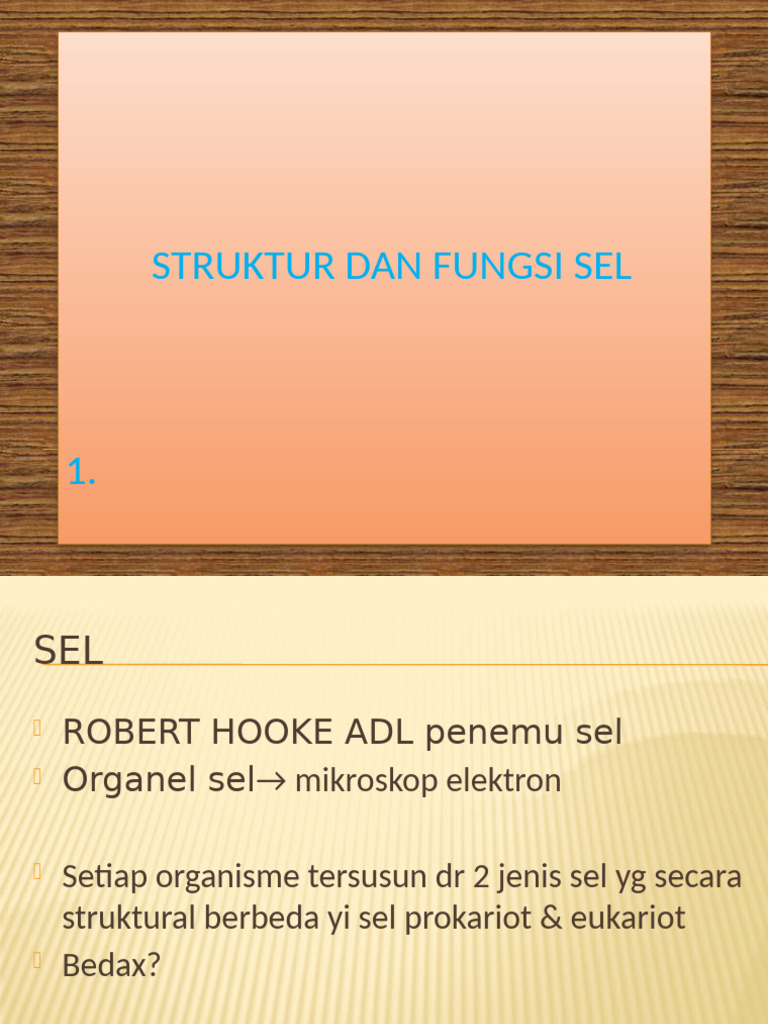 Struktur Dan Fungsi Sel | PDF