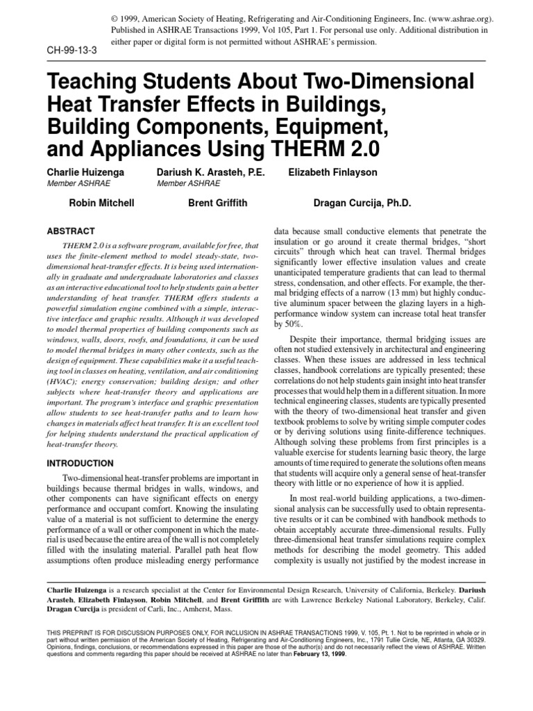 Teaching Students About Two-Dimensional Heat Transfer Effects in ...