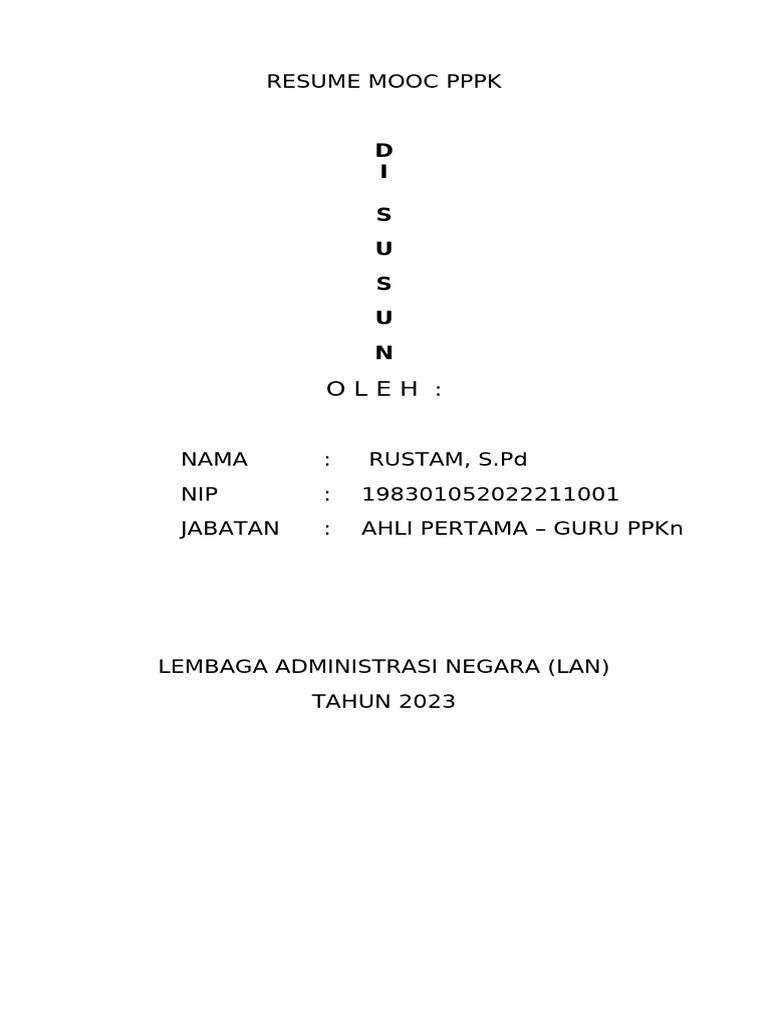 Resume Mooc PPPK | PDF