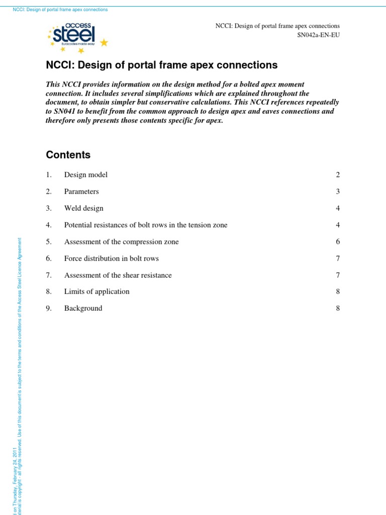 Apex Connection | PDF | Screw | Beam (Structure)