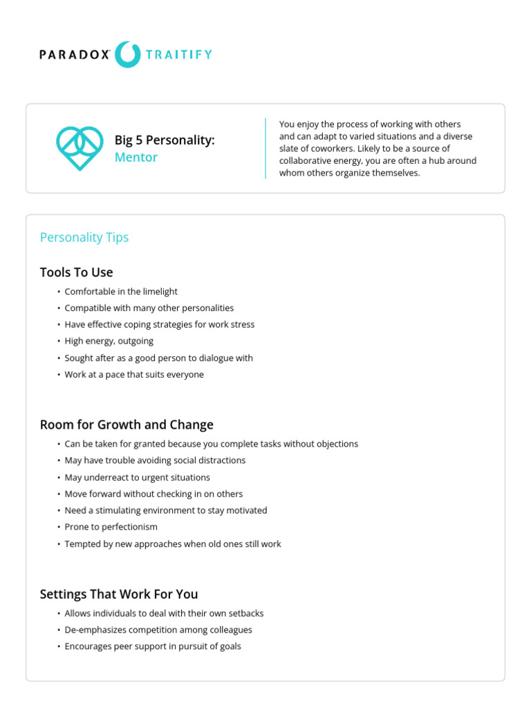 Milad Ebrahimi Dastgerdi Traitify Assessment Results 03 13 2024 | PDF