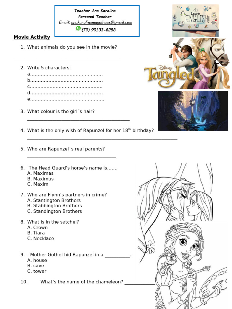 Tangled Movie Activity | PDF