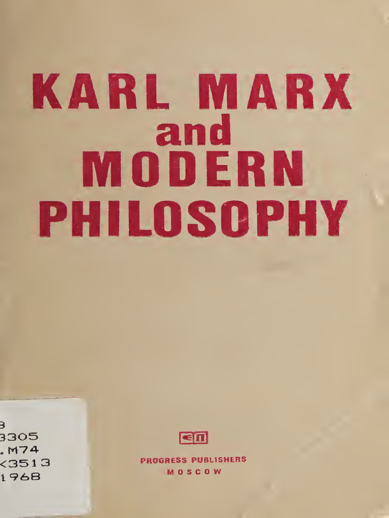 Karl Marx and Modern Philosophy. Collection of Articles (Progress, 1968 ...