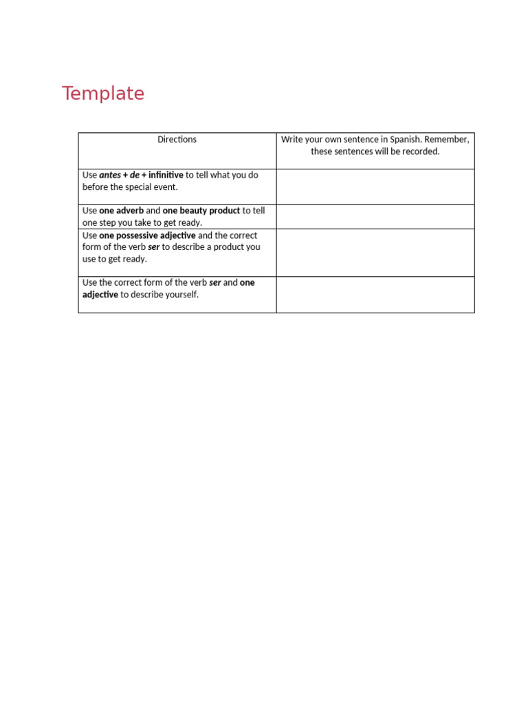 Template | PDF