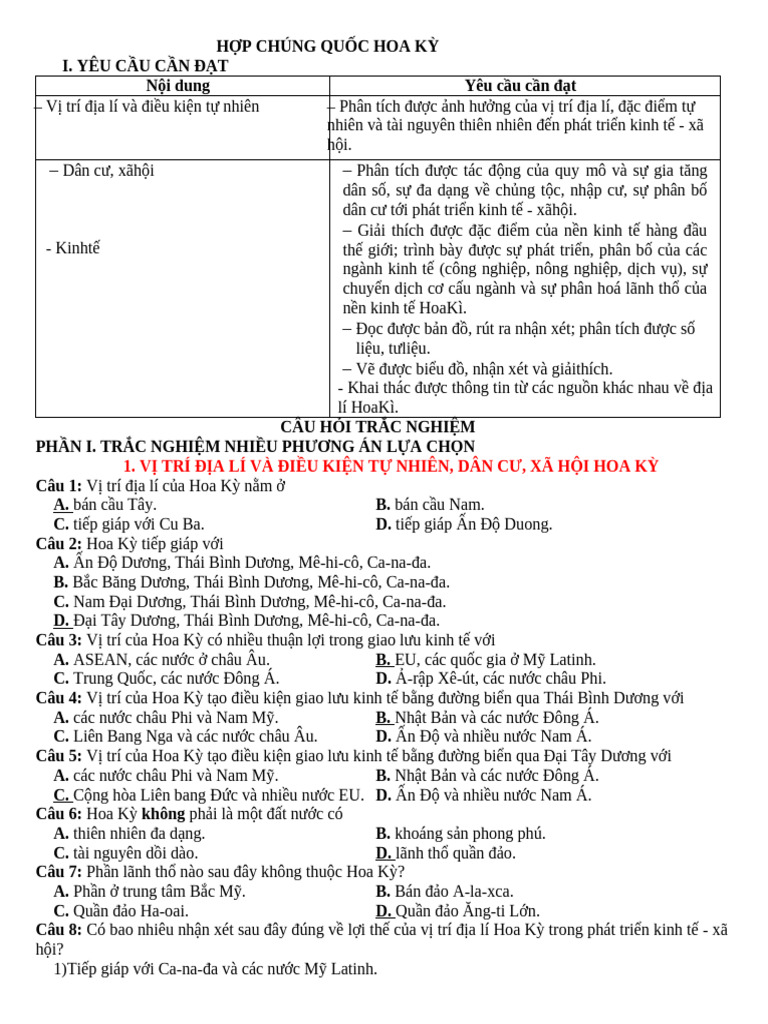 CÂU HỎI 11 HKII, CẤU TRÚC MỚI | PDF