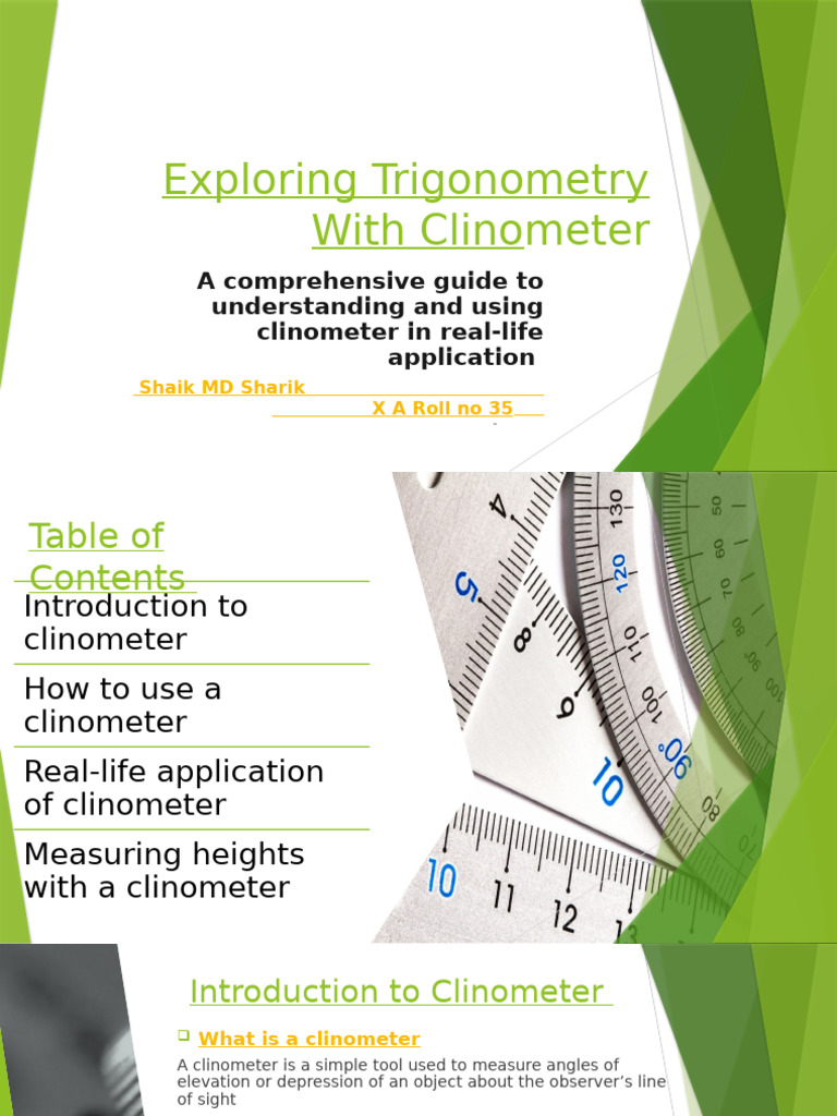 Exploring Trigonometry With Clinometer | PDF