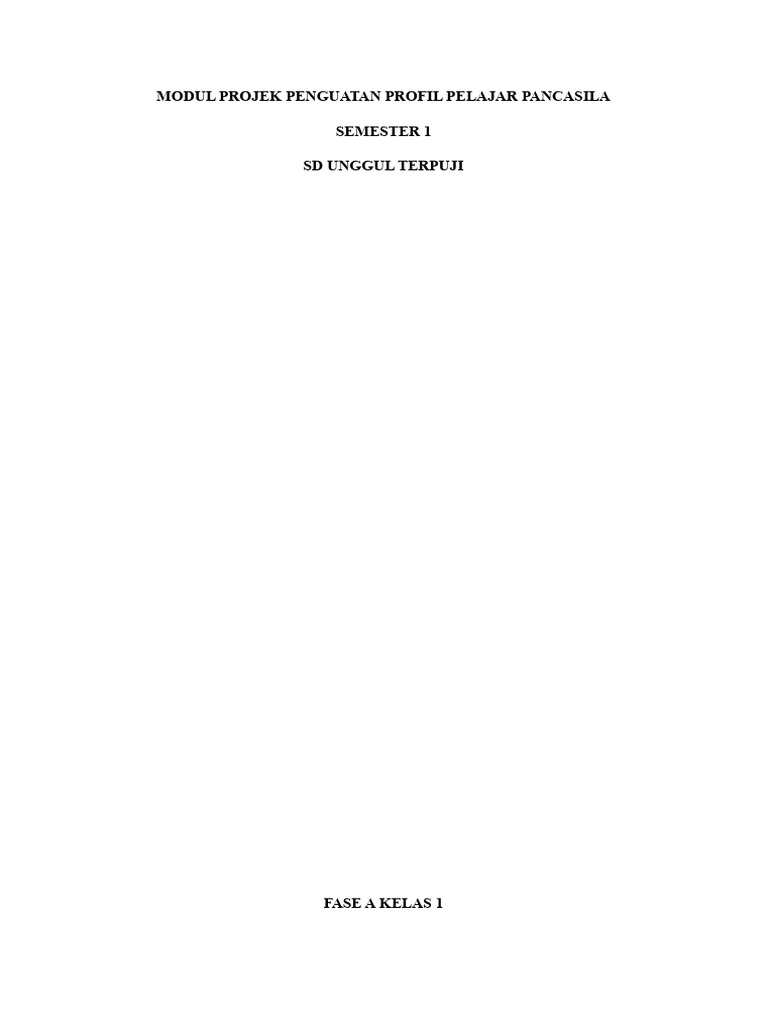 MODUL PROJEK Uas Elsa-1 | PDF