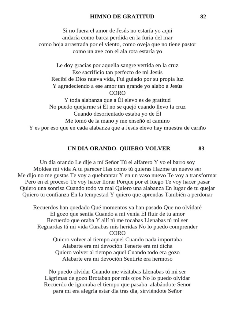 Himno de Gratitud 82 | PDF