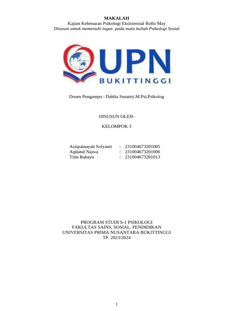 Kelompok 3 Teori Rollo May | PDF