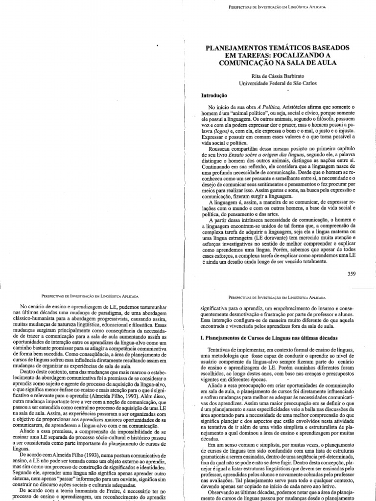 9. Plan tematicos - foco na comunicacao | PDF