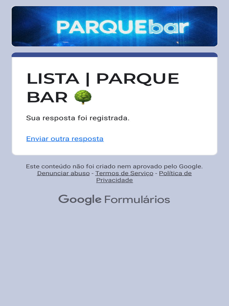 Lista Parque Bar ? | PDF