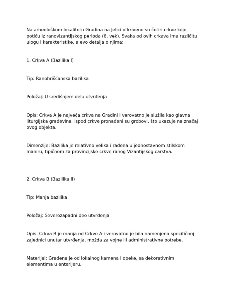 Gradina Na Jelici 2 | PDF