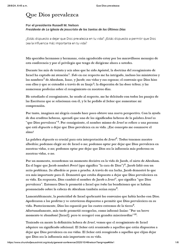 Que Dios Prevalezca | PDF
