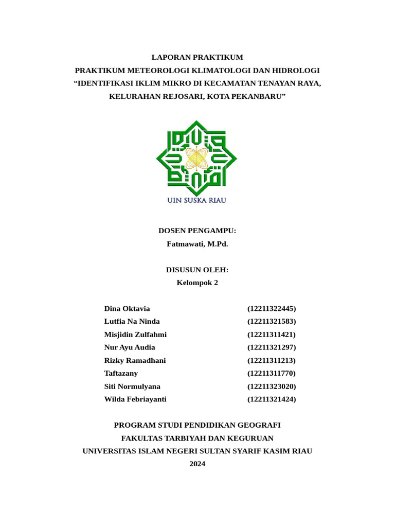 Laprak Iklim Mikro Kel 2 BLM Selesaii | PDF