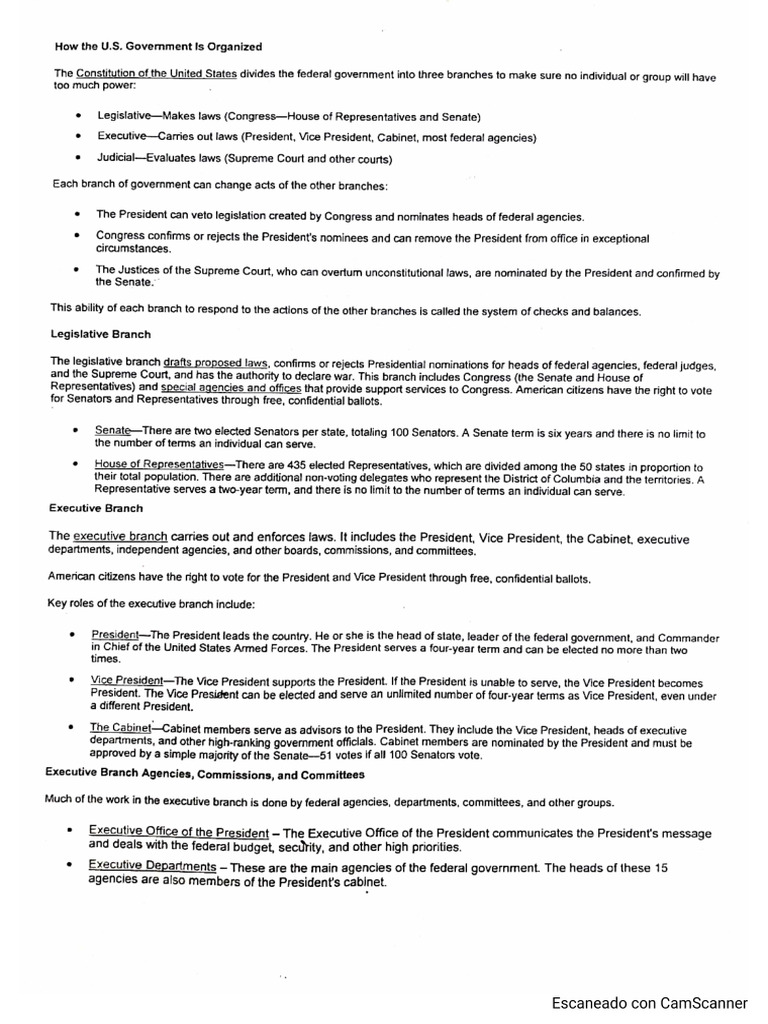 The US Government | PDF