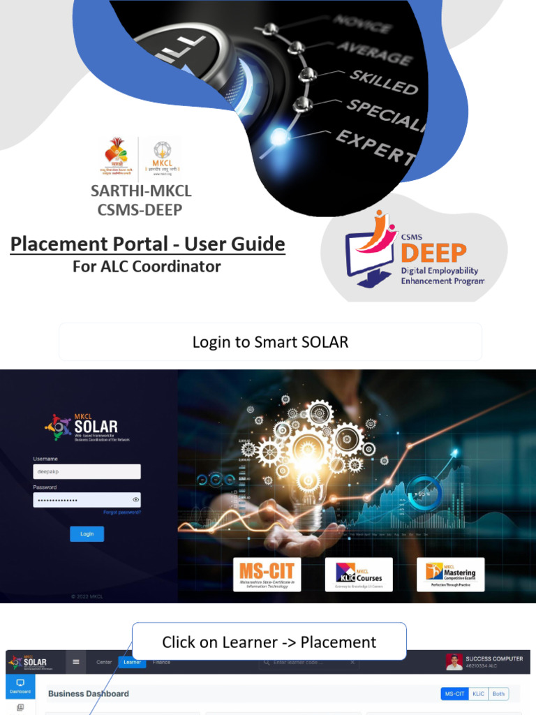 Placement Portal - Offer Letter User Guide - For ALCs | PDF | Button (Computing) | Business