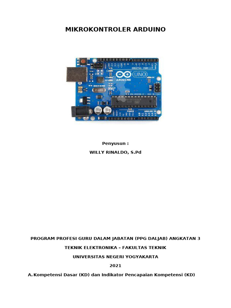 Materi Ajar Mikrokontroler Arduino | PDF