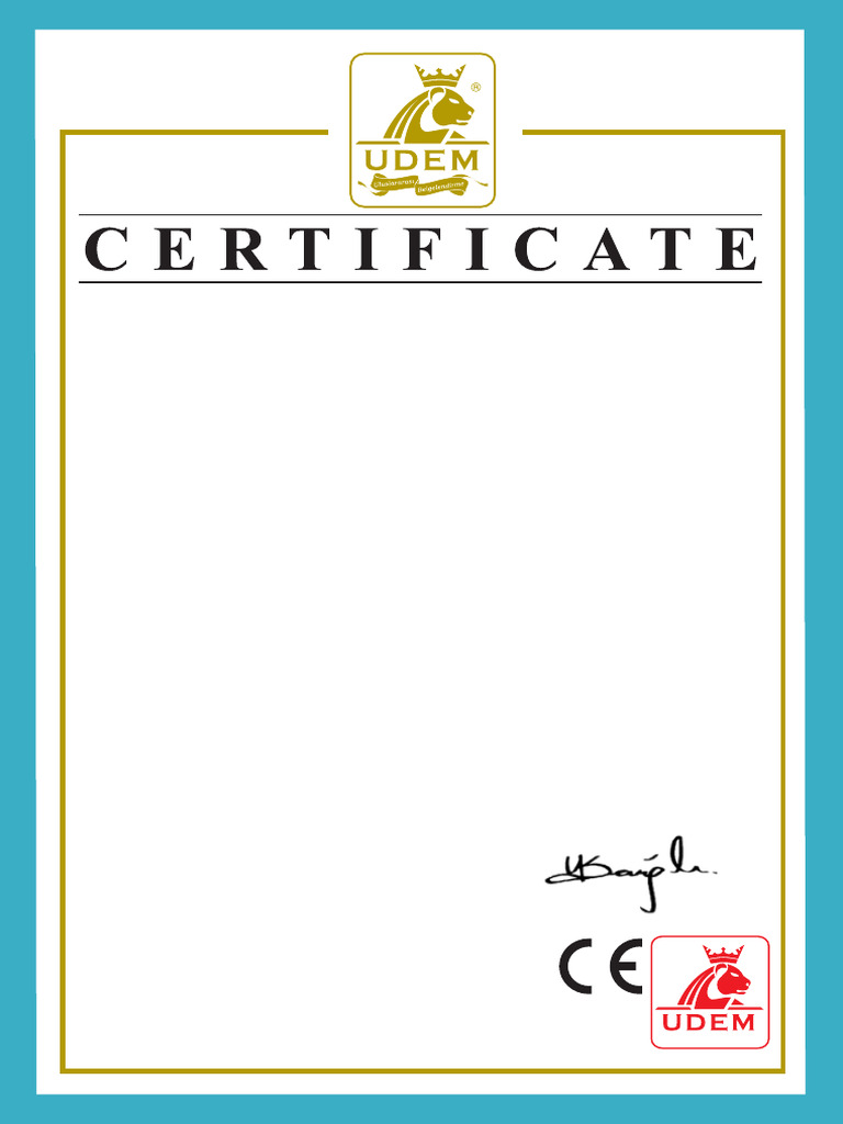 UDEM证书 | PDF