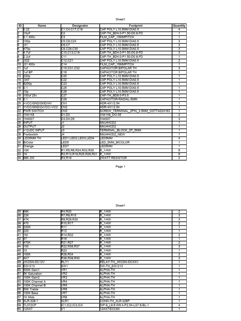 BOM_HybridState-PreAmp_2024-06-16 | PDF