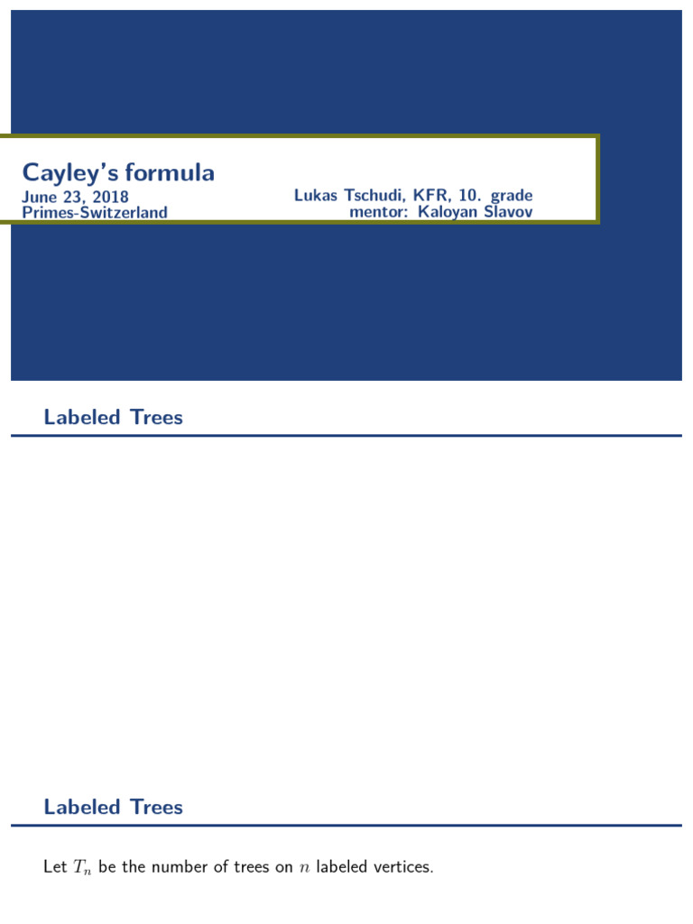 Árvore de Cayley - Notas MIT | PDF