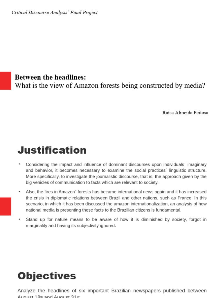 Analyzing Amazon Fire Headlines in Media | PDF | Discourse | Human ...