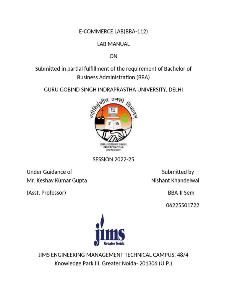 E Commerce File by Nishant | PDF | World Wide Web | Business