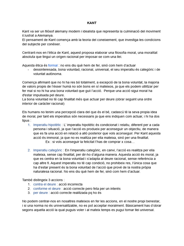 KANT | PDF