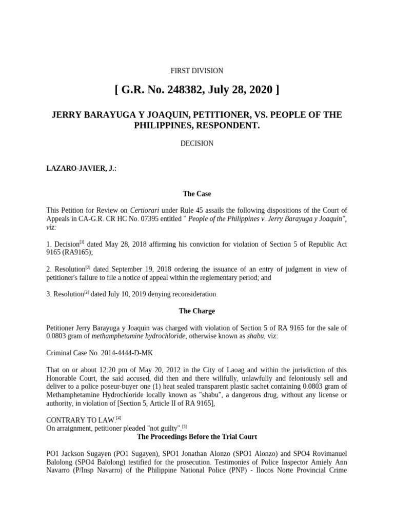 Barayuga v. People | PDF