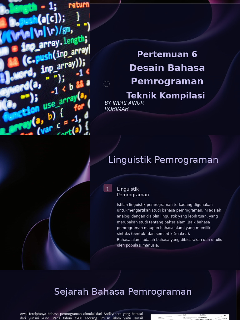 Pertemuan 6 Desain Bahasa Pemrograman | PDF