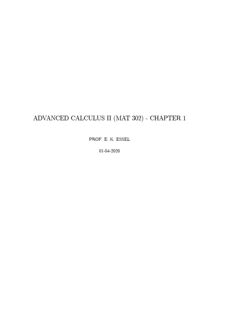 MAT 302 Chap 01 | PDF